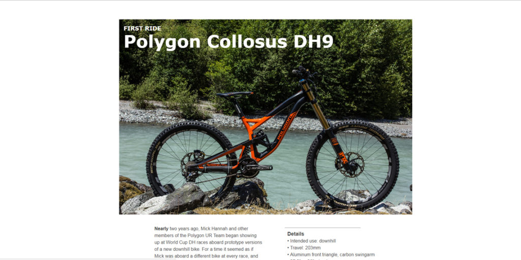 PINKBIKE First Ride: Collosus DH9 MTB - Polygon Bikes